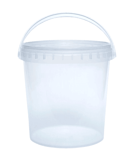 Buy 1000ML Clear Plastic Bucket with Lid in Pakistan – SV Bazaar